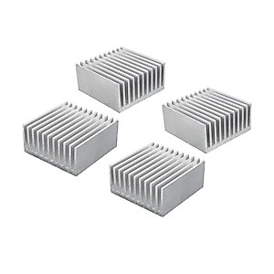 Easycargo 4pcs 40mm Heatsink 40mmx40mmx20mm, Aluminum Heatsink Kit, Cooling Heat Sink for 3D printer Stepper Motor NEMA 17, TEC1-12706 Peltier Thermoelectric Cooler Module LED 40x40x20mm (Silvertone)