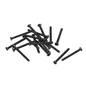 uxcell M2 x 20mm Phillips Screws Fastener Black for Laptop PC TV Fan Switch 500pcs
