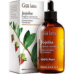 Vanilla Essential Oil for Skin (0.34 fl oz) & Jojoba Oil for Hair (3.4 fl oz) Set - 100% Natural Aromatherapy Grade Essential Oils Set - Gya Labs