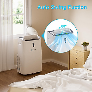 Wiytamo 14,000 BTU Portable Air Conditioners for Room Up to 700 Sq.Ft, Cool, Heat, Dehumidifier & Fan 4 in 1 Portable AC Unit, Room Air Conditioner with LED Display & Remote/24 Hrs Timer/Auto Swing