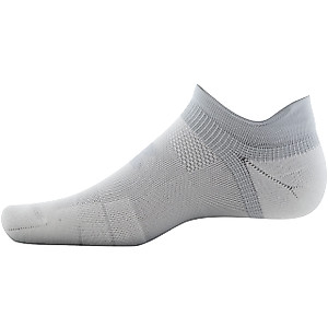 Under Armour Adult ArmourDry Run Lite No Show Tab Socks, 3-Pairs, White/Halo Gray, Large