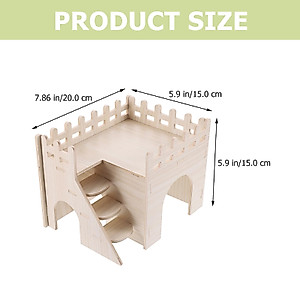 POPETPOP Toys Guinea Pig Toys pet Hamster Hamster Hideout hut Chinchilla Small Animals Ladder Guinea Hideaway Ladder Wooden nest Hamster nest Small House pet Supplies Seesaw