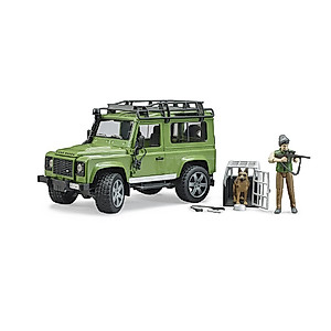 Bruder 02587 Land Rover Defender w/Forester and Dog