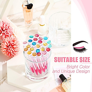 80 Pieces Disposable Mascara Brushes Tubes Set, 40 Diamond Empty Mascara Wand Tube with 40 Eyelash Brush Spoolies Makeup Tool for Eyelash Extension(Pink)
