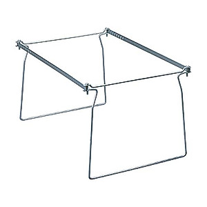 Smead Steel Hanging File Folder Frame, Legal Size, Gray, Adjustable Length 23" to 27", 2 per Pack (64873)