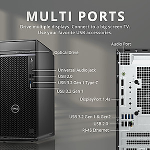 Dell Optiplex 7080 MT Desktop | Core i5-10500 - 512GB SSD Hard Drive - 16GB RAM | 6 cores @ 4.5 GHz Win 10 Pro Black