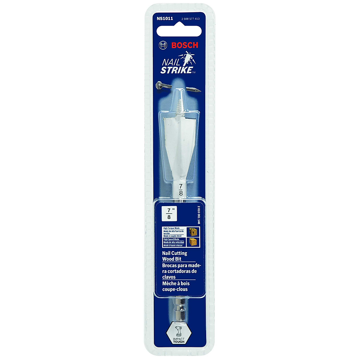 BOSCH NS1011 7/8 In. x 6 In. Nail Strike Wood-Boring Spade Bit