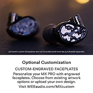 MEE Professional MX4 PRO Quad-Driver Hybrid Musician’s In Ear Monitor Headphones with High-Resolution Reference Sound; Noise Isolating Earbuds Earphones with Optional Customization & Detachable Cables