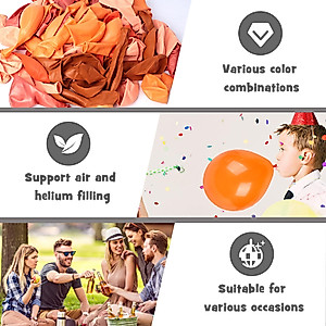 AMOR PRESENT 110PCS Orange Balloons, 12 Inches Dark Orange Latex Balloons for Birthday Wedding Baby Shower Bridal Shower Halloween Autumn Party Decoration