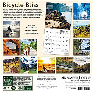 Bicycle Bliss 2023 Wall Calendar: Bike Adventures and Inspiration | 12" x 24" Open | Amber Lotus Publishing