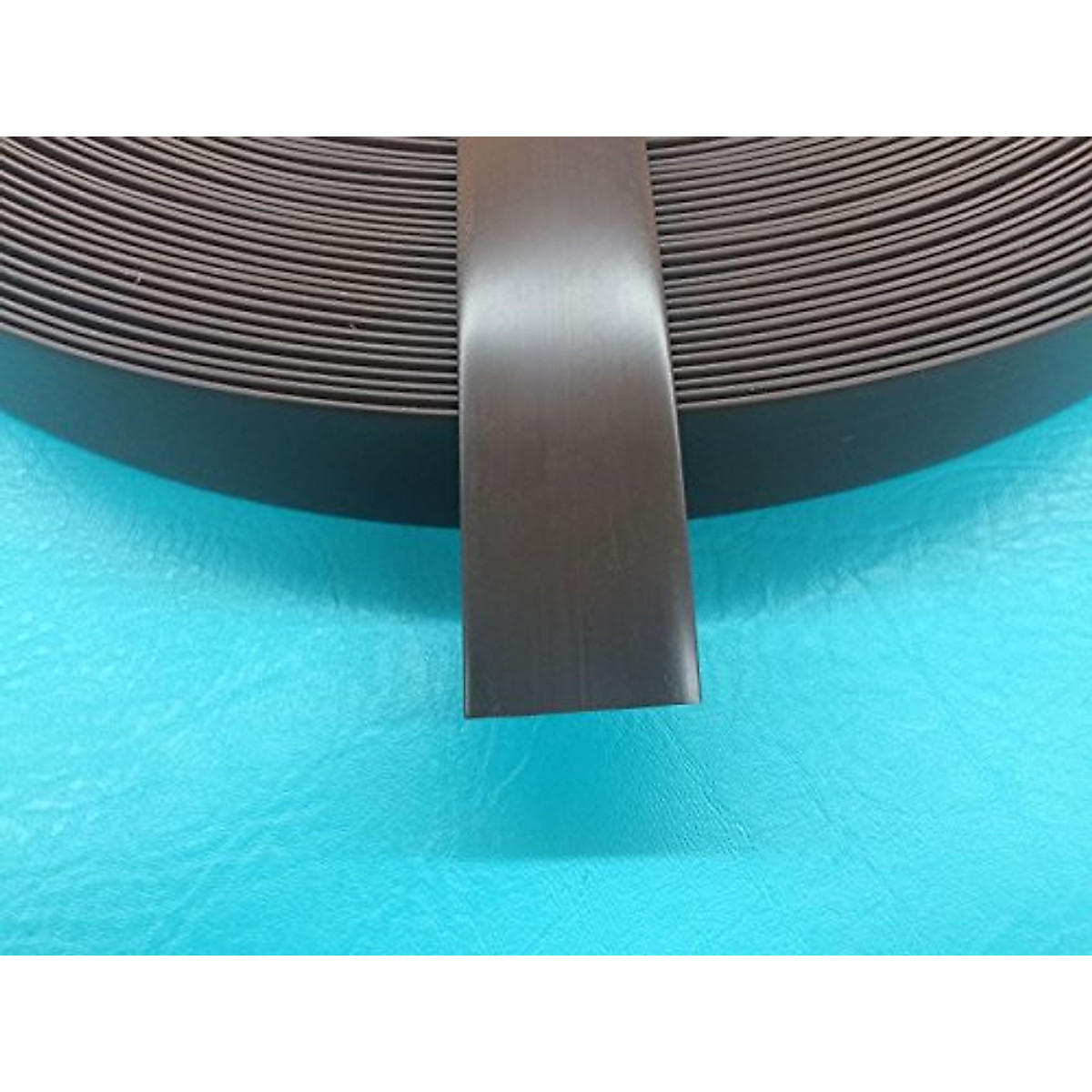 Dark Brown 1.5" Wide 20' Length Chair Vinyl Strap Strapping for Patio Lawn Garden Outdoor Furniture Matte Finish Color