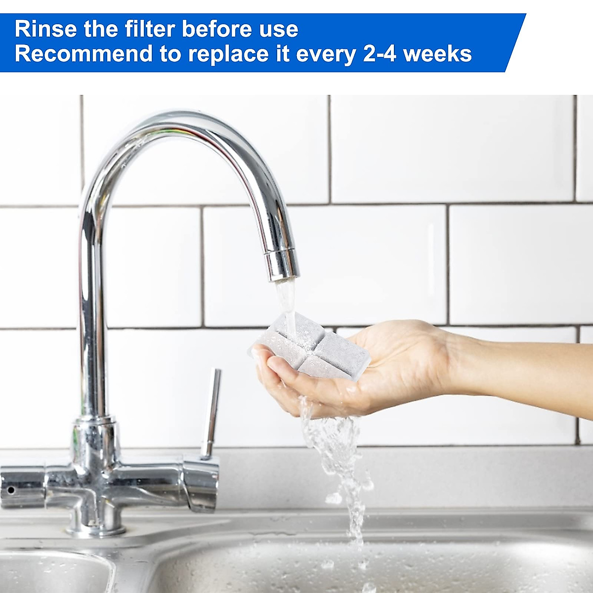 MyfatBOSS Cat Water Fountain Filter, 12 Pack Pet Water Fountain Filter Replacement with Coconut Activated Carbon Filter Compatible with furrybaby 64oz/2L Cat Water Fountain