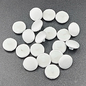 YOOGCORETT 30pcs Ivory Satin Fabric Cloth Covered Buttons with Shank for Bridal Wedding Dress Buttons, DIY Sewing, Handmade Scrapbooking Decorations 12.5mm