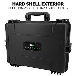 CASEMATIX Hard Shell Travel Case Pro Edition Compatible with Xbox Series X Console, Controllers, Headset and Other Accessories - IPX7 Waterproof, Crushproof Carrying Case with Customized Foam Interior