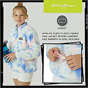 Eddie Bauer Girls Jacket - 2 Pack Ultra Soft Sherpa Fleece Hoodie Sweatshirt for Girls (5-20), Size 18-20, Pastel Lilac