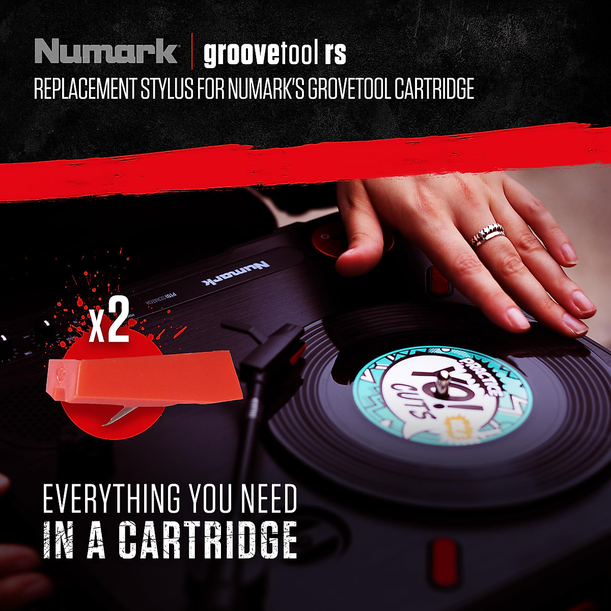 Numark GrooveTool RS | Replacement Stylus for Numark's Grovetool Catridge (2 Units)