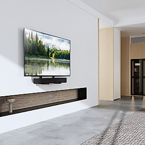 Sound Bar Mount Bracket Under Or Above TV,Soundbar Mount Bracket Extends 3.4"-6.1", Up to 33 Lbs with Non-Slip Base Holder,3 Installation Options,Max VESA 800x400mm