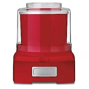 1½ Quarts Automatic Frozen Yogurt, Ice Cream & Sorbet Maker, Easy-Lock Lid with Large Spout, Red