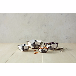 American Metalcraft SBH325 Squound Snack Bowl, Hammered Stainless Steel, 3-Ounces