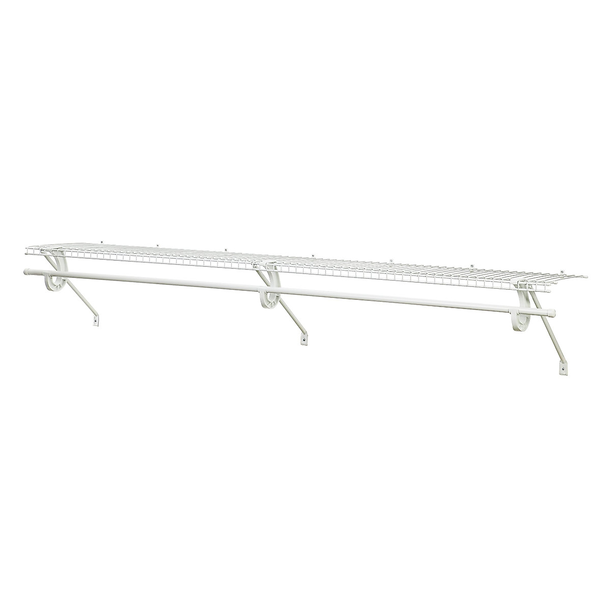 ClosetMaid 5632 Super Slide Ventilated Shelf Kit With Closet Rod, 6' by 12", White