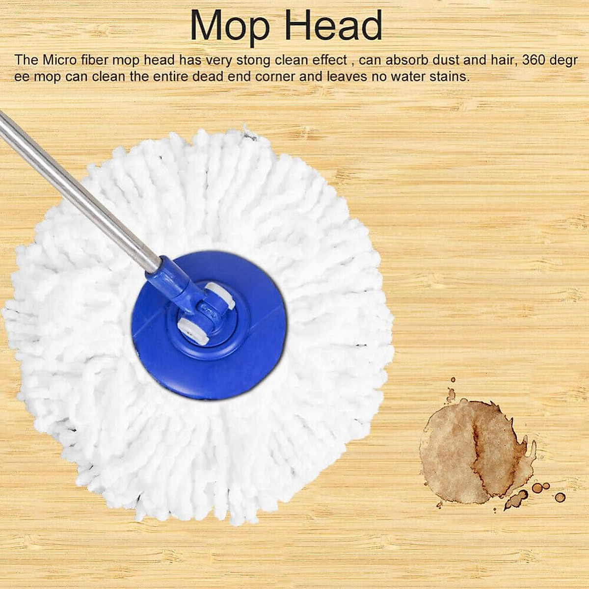 The Perfect Part Mop Heads - Pack of 6 Mop Head Replacement, Microfiber Mop Head for Floor Cleaning, 6.5" Heavy Duty Durable & Easy to Install Mop Heads Replacements for Home & Commercial Use