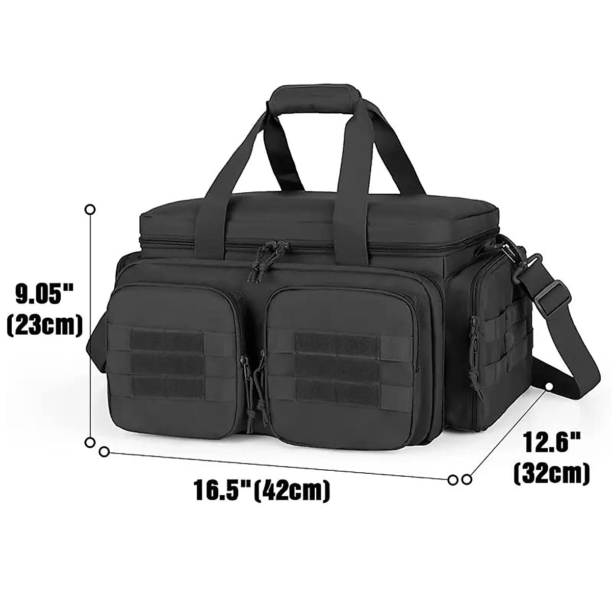 Dragonfly Tactics Tactical Shooting Gun Range Bag for Guns, Pistols, Accesories, Hunting, Airsoft, Ammo, Storage and Other Equipment.