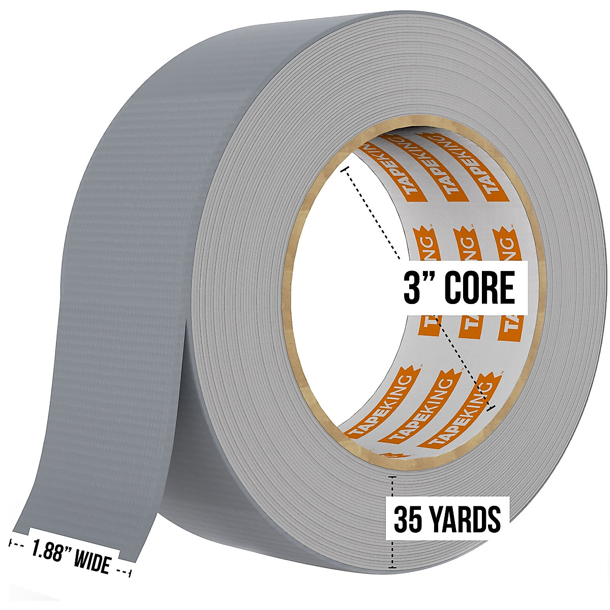 Tape King Professional Grade Duct Tape, 3-Pack, Silver Color Multi Pack, 11mil (1.88 Inch x 35 Yards), 48mm x 32m - for Crafts, Home Improvement Projects, Repairs, Maintenance, Bulk