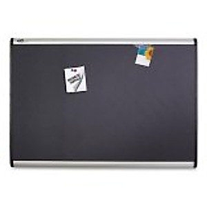 Quartet Prestige Plus Magnetic Fabric Bulletin Board, 72 x 48, Aluminum Frame