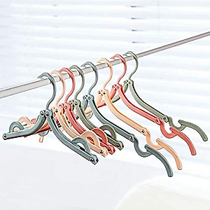 Foldable Plastic Hanger for Travel, Wardrobe Closet Underwear Socks Drying Rack Organizer