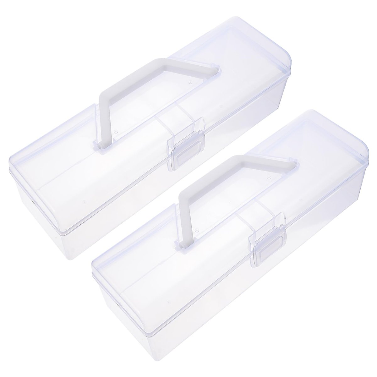 SHINEOFI 4 Pcs Calligraphy Tool Box Clear Pencil Case Large Clear Storage Bins Containers with Lids Sundries Storage Case Painting Tools Storage Case Storage Cases Toolbox Plastic