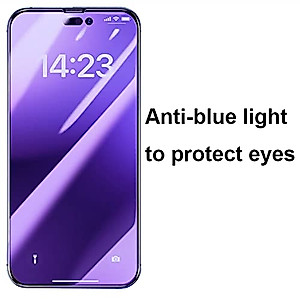 BWEDXEZ 3 PCS Anti-Blue Privacy Tempered Glass Anti-Spy Screen Protector Anti-Peeping Film Suit for iPhone XR/iPhone 11, 6.1 inch 9H Hardness Anti-scratch (Blue)