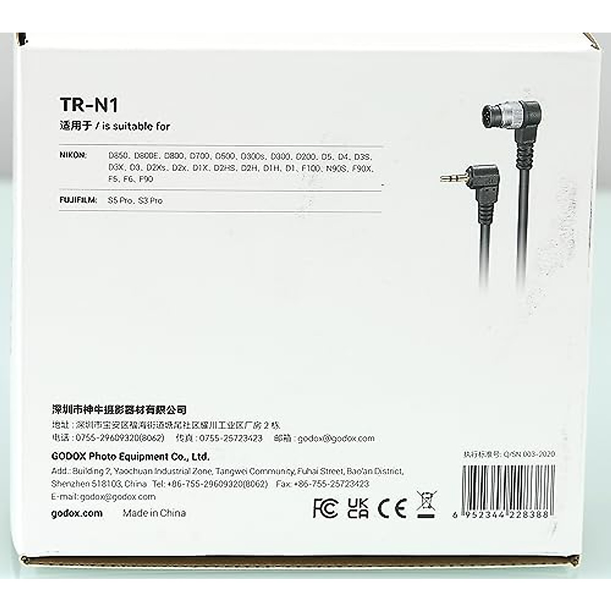 Godox TR-N1 TR-N3 Remote Shutter Release for Nikon, Wireless Shutter Release Intervalometer Compatible for Nikon Z9 Z8 Z7 Z6 Z5 D850 D800 D750 D610 F90 D7200 D7100 D5600 D3300 D90