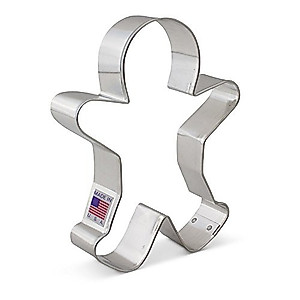 Happy Gingerbread Man Cookie Cutter, Large 5.25" by Ann Clark Cookie Cutters