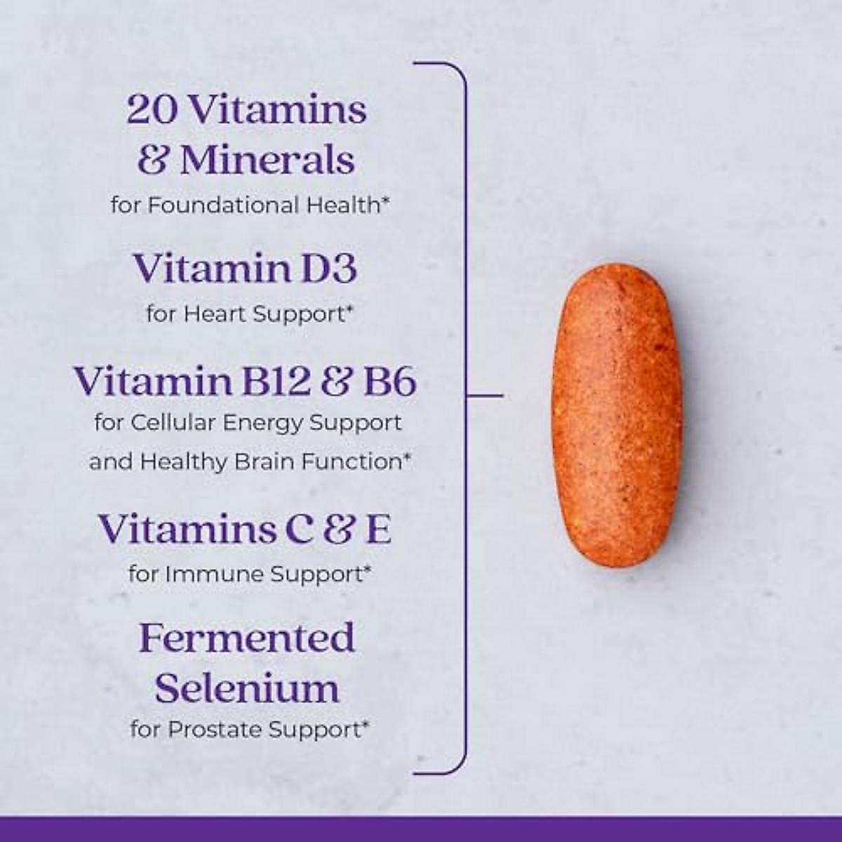 New Chapter Men's Multivitamin 50 plus for Brain, Heart, Digestive, Prostate & Immune Support with 20+ Nutrients + Astaxanthin - Every Man's One Daily 55+, Gentle on The Stomach - 72 ct