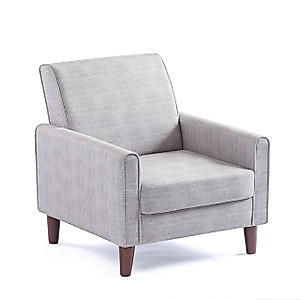 Accent Chair Living Room Chair Versatile Accent Chair for Any Occasion Experience The Comfort Solid Wood Legs and 300lbs Weight Capacity,Light Gray