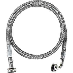 Certified Appliance Accessories Washing Machine Hose with 90 Degree Elbow, Hot or Cold Water Supply Line, 6 Feet, PVC Core with Premium Braided Stainless Steel