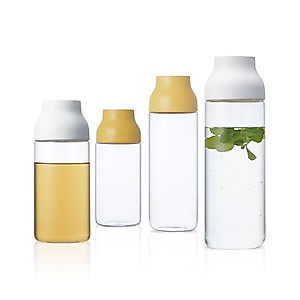 Kinto 22971 Capsule Water Carafe, Pitcher, Cold Water Bottle, 33.8 fl oz (1 L), White