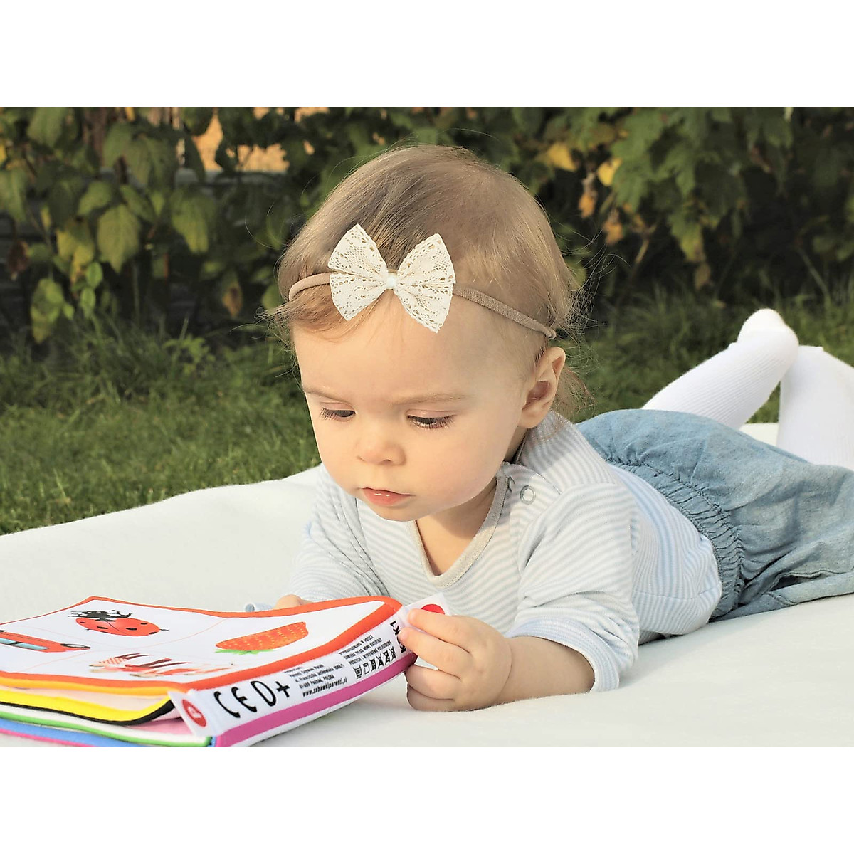 Mery Yuer Baby Girls Lace Headbands Hair Bows Nylon Hairbands for Newborn Infant Toddlers and kids