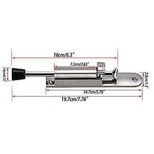 Sumnacon Kickdown Door Stops, Stainless Steel Easy Step Door Stopper, Spring Loaded Telescopic Step On/Off Door Stopper, Adjustable Heavy Duty Door Locks Holder Stop/Release by Foot, Silver