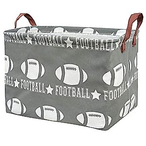 BOOHIT Rectangular Storage Basket, Nursery Hamper, Canvas Fabric, Waterproof PE Coating, Lightweight and Durable, 15.35 in L x 9.8 in W x 8.67 in H