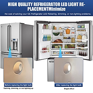 New Upgraded WR55x11132 Ge Refrigerator Light Replacement Led For Ge Led Refrigerator Light Bulb WR55x25754 Ge Refrigerator Light Bulb No-include Plastic Cover Easy Install 7PCS IN One (7)
