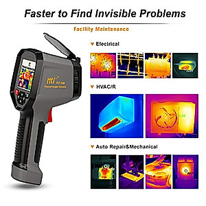 Hti-Xintai 384 X 288 Resolution Thermal Camera Imager with 3.5” TFT Display Screen, Infrared Imaging Camera with WiFi, Built-in 8GB Digital Storage and Adjustable Focus Thermal Camera with 25HZ
