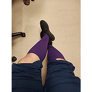 Wide Calf Compression Socks for Women & Men Extra Large Size Support Socks for Nurses Running Pregnant Travel, 15-20 mmHg