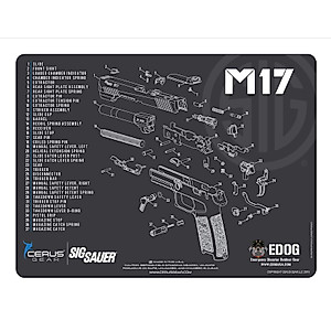 EDOG Range Warrior 27 Pc Gun Cleaning Kit - Compatible with Sig Sauer M17 - Schematic (Exploded View) Pistol ProMat Range Warrior Universal .22 9mm - .45 Kit & Tac Book Accessories Set