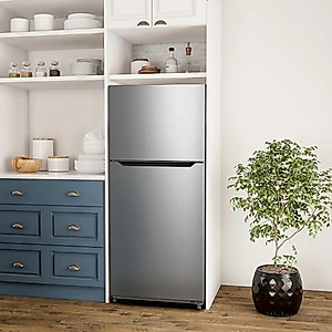 SMETA Top Freezer Refrigerator 30'', Frost Free Fridge 14.2 Cu Ft Refrigerators, Garage, Home, Office, Stainless Steel