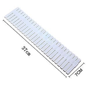 TJLSS Adjustable Plastic Drawer Divider DIY Storage Shelves Household Free Combination Partition Board Space-saving Division Tools ( Color : D )