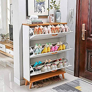 TFIIEXFL Dump Shoe Cabinet -Thin 24cm Home Entrance Simple Economical Multi-Function Hall Storage Entrance Porch Shoe Cabinet