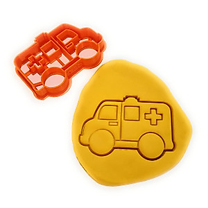 T3D Cookie Cutters Ambulance Cookie Cutter , Suitable for Cakes Biscuit and Fondant Cookie Mold for Homemade Treats, 3.59 inches x 2.52 inches x 0.55 inches