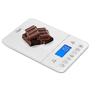 Ozeri Touch III Digital Kitchen Scale with Calorie Counter, 22 lbs (10 kg), White