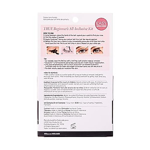 KISS Glueliner False Eyelashes, 'Glue Liner', 10 mm, Includes 1 Pair Of Lash, 1 Glue Liner, 1 Scissors, 1 Applicator, Travel Pouch, Contact Lens Friendly, Easy to Apply, Reusable Strip Lashes